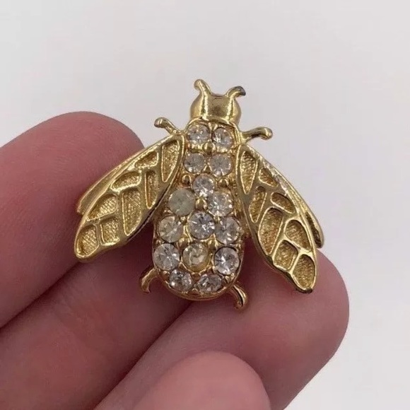 Trifari | Jewelry | Vintage Signed Crown Trifari Rhinestone Bug Pin ...